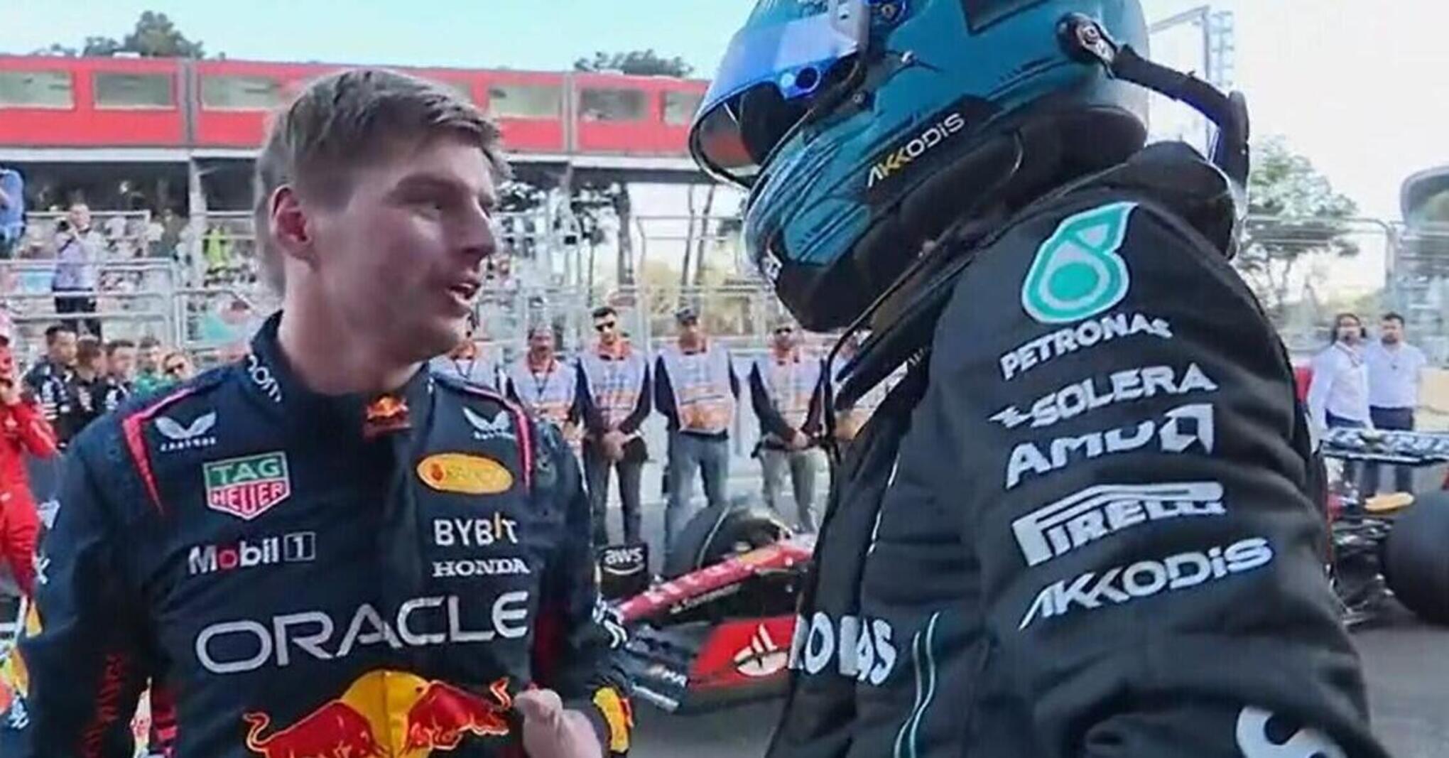 F1, GP Azerbaijan 2023, Sprint: contatto Russell e Verstappen? Segno di ...