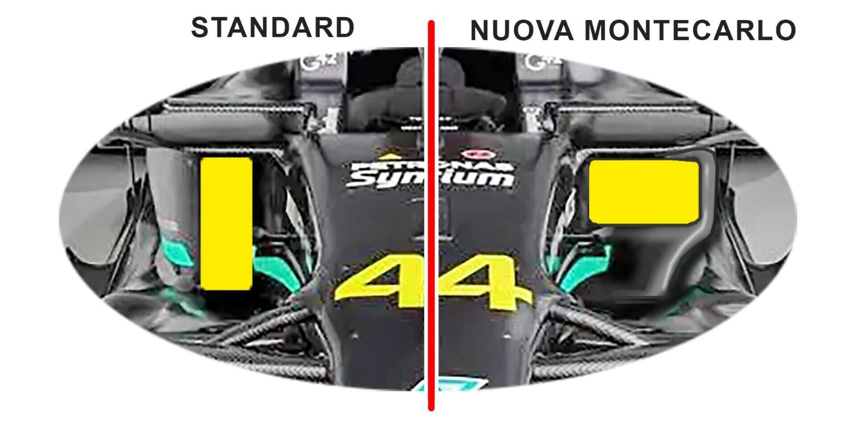 F1, Mercedes: ecco le novità della nuova W14B che debutterà a Monaco ...