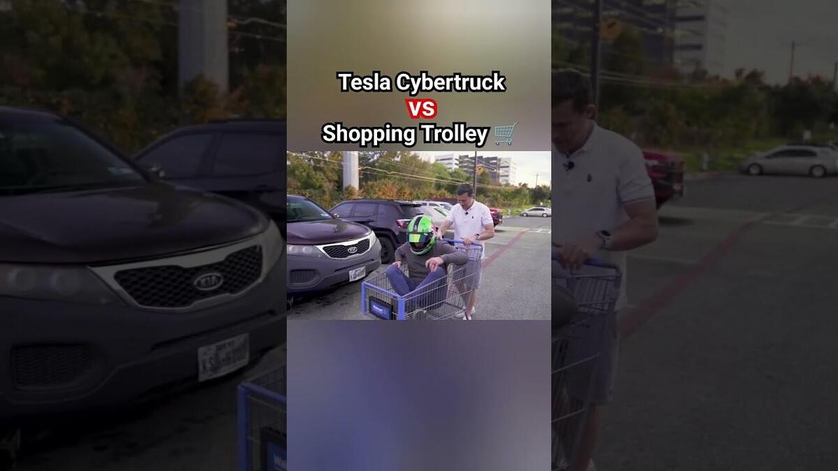Tesla Cybertruck: il test del carrello della spesa di Carwow [Video ...