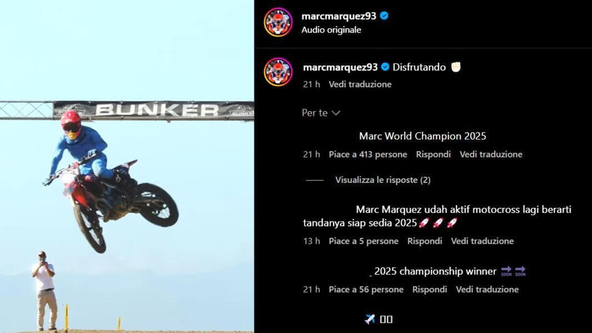 MotoGP 2024. Marc Marquez si allena facendo cross, ma la moto non è ...