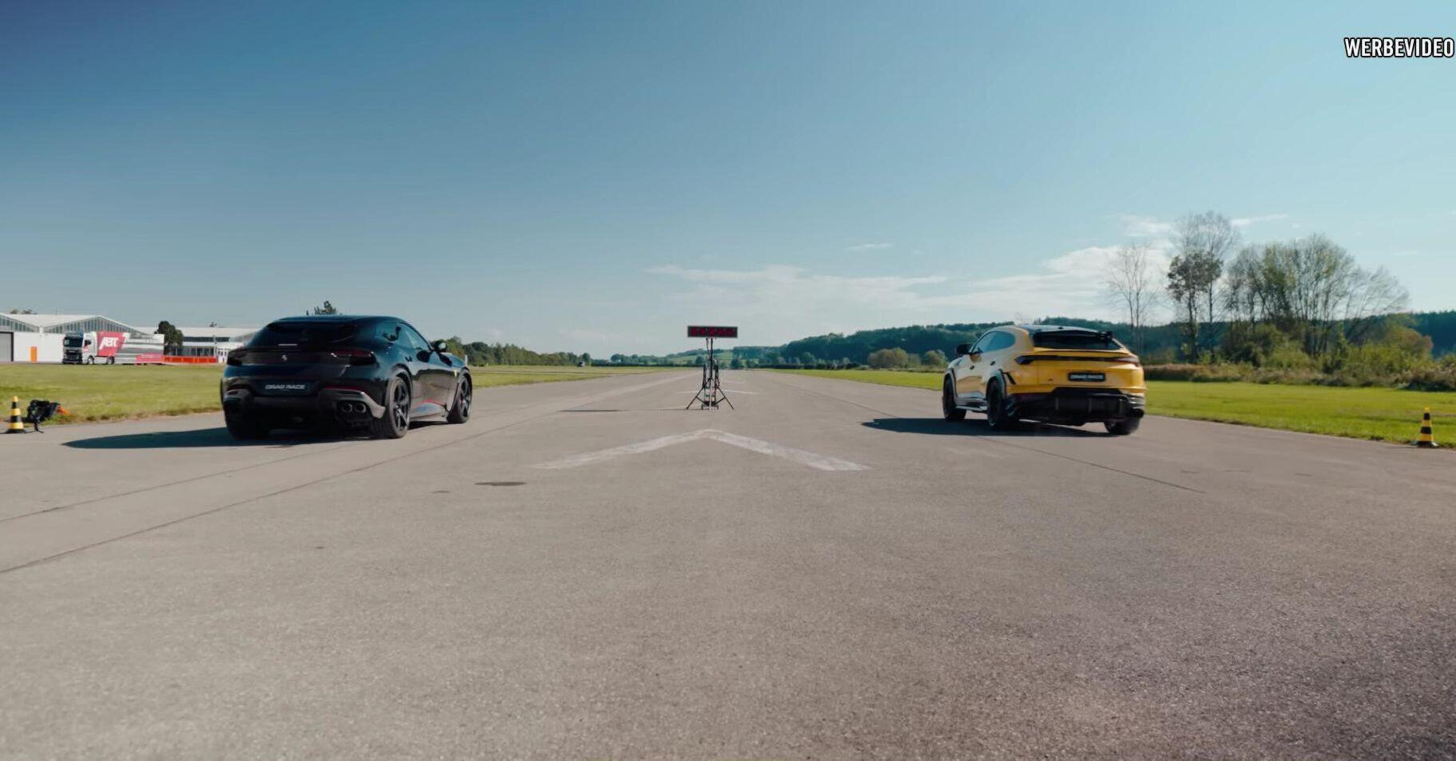Lamborghini Urus Scatenato ABT vs Ferrari Purosangue, la drag race ...