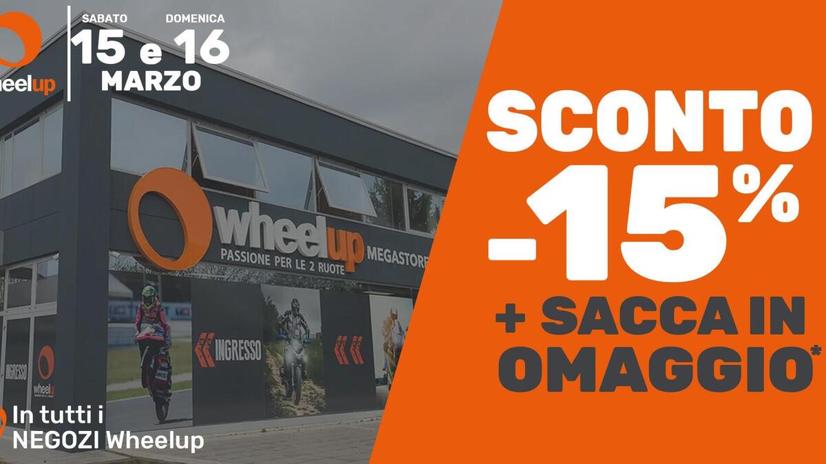 Wheelup: -15% e gadget omaggio il 15-16 marzo! - News - Moto.it