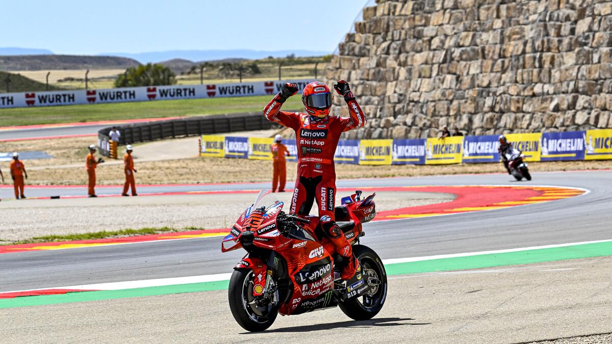 MotoGP 2025. GP di Spagna ad Aragon. Vittoria netta di Marc Marquez, poi Alex Marquez e Pecco ...