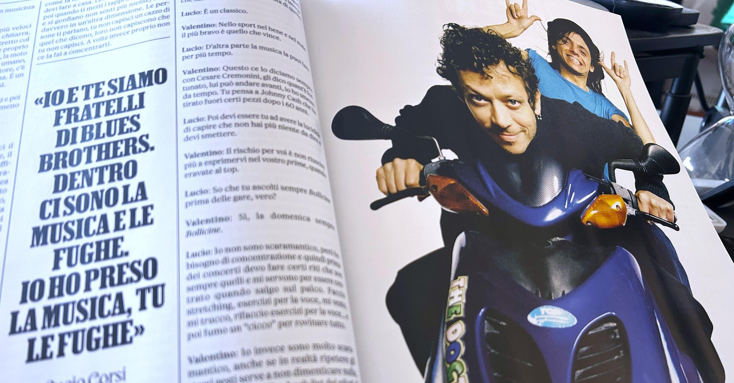 Cosa si sono detti Valentino Rossi e Lucio Corsi? Hanno parlato di paesini, musica e moto ...